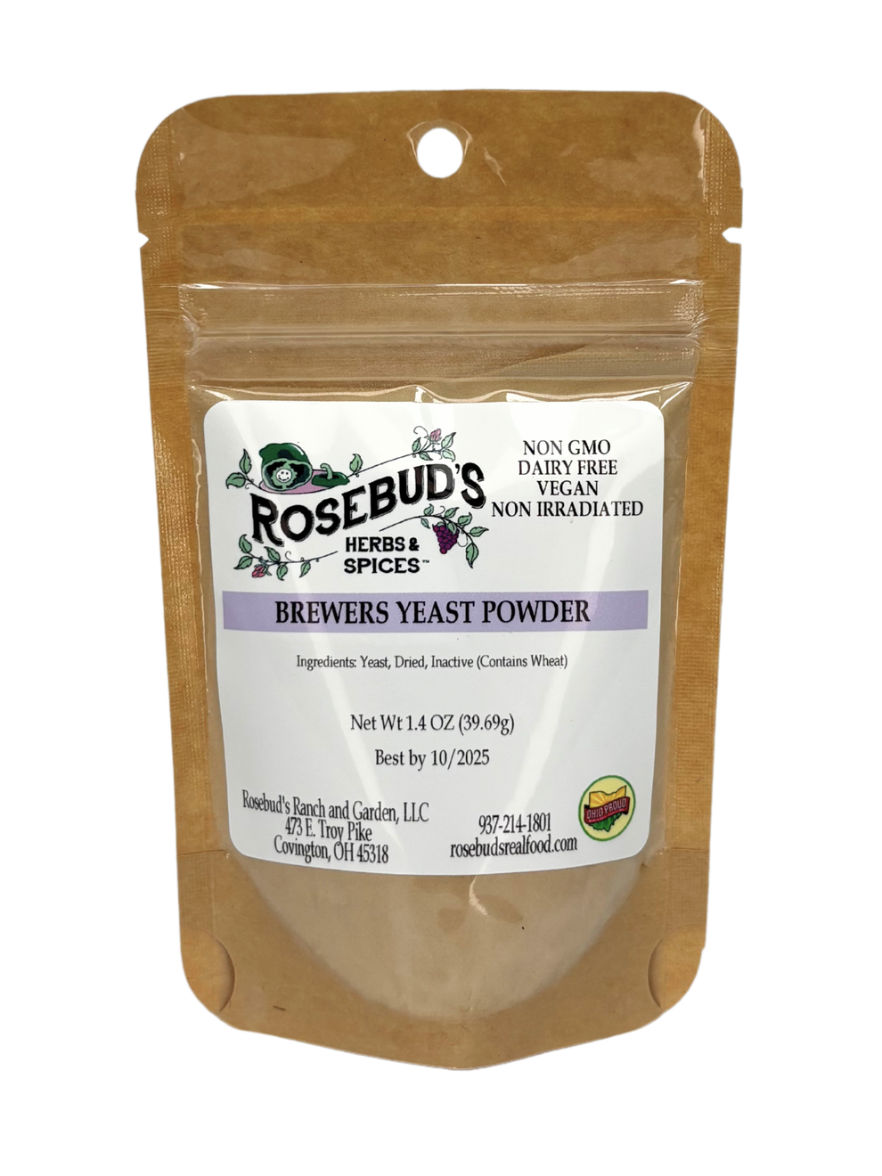 Brewer’s Yeast Powder (Contains Wheat) – Rosebud's Real Food