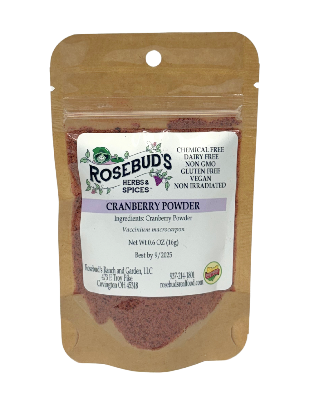 Cranberry Powder – Rosebud's Real Food