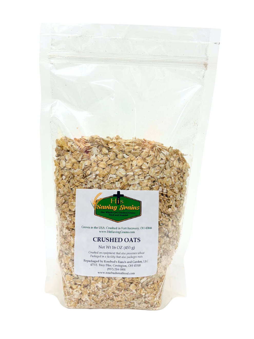 Crushed Rolled Oats, His Saving Grains – Rosebud's Real Food