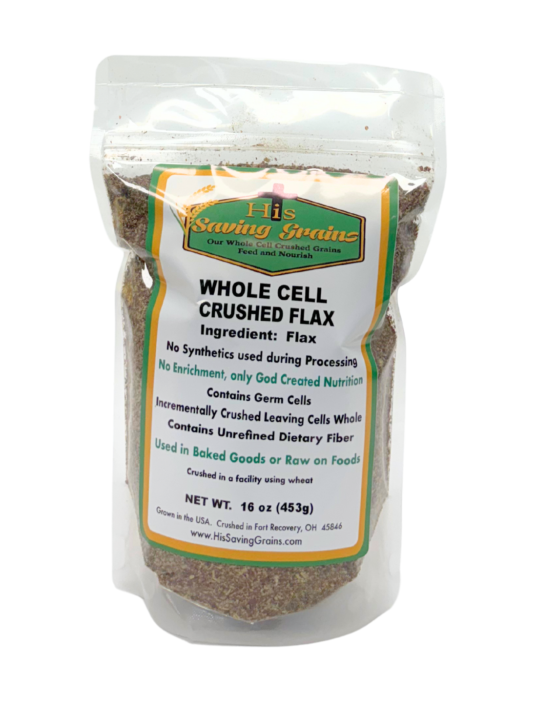 Whole Cell Crushed Flax, His Saving Grains – Rosebud's Real Food