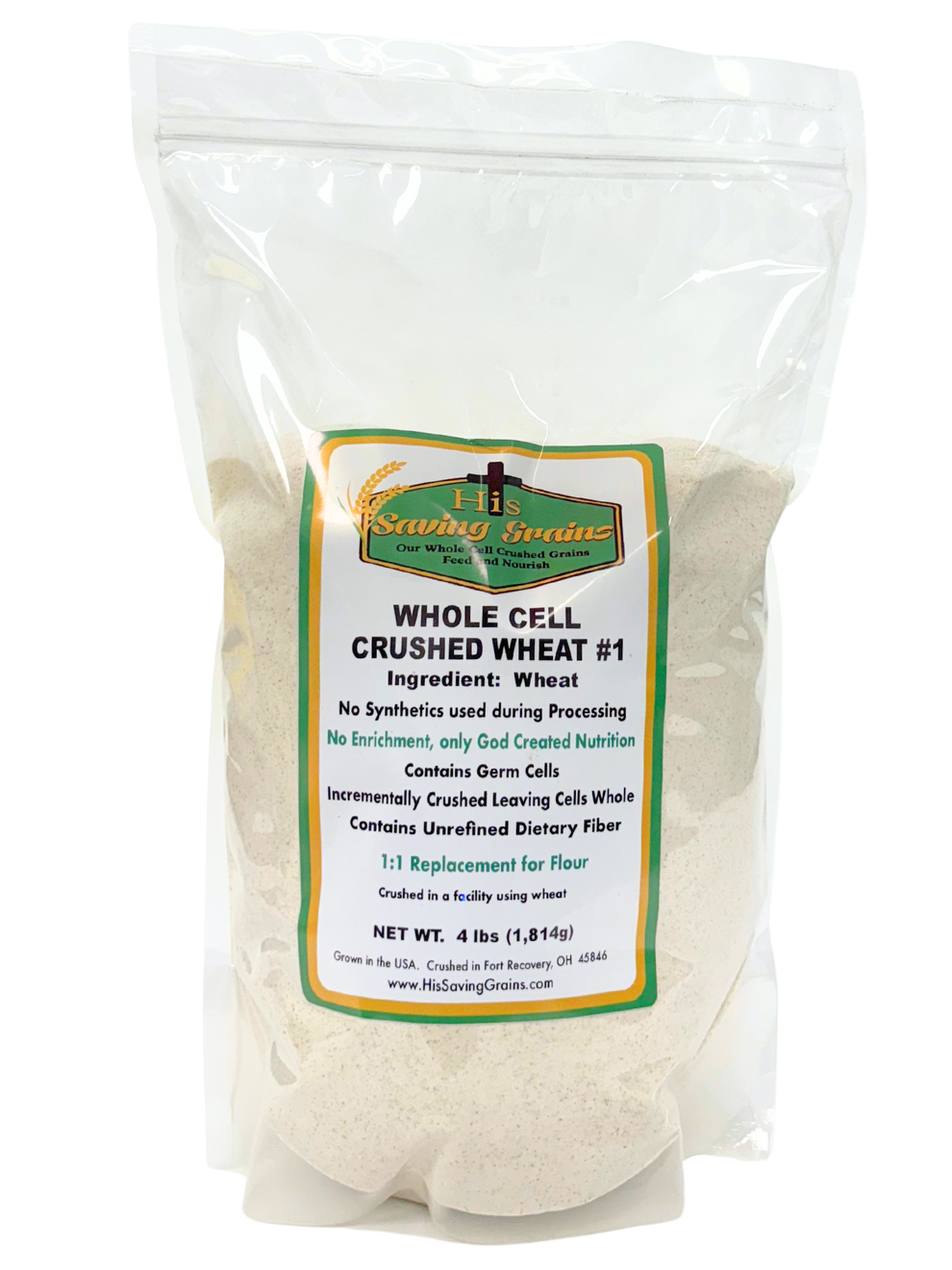 Whole Cell Crushed Wheat #1, His Saving Grains – Rosebud's Real Food