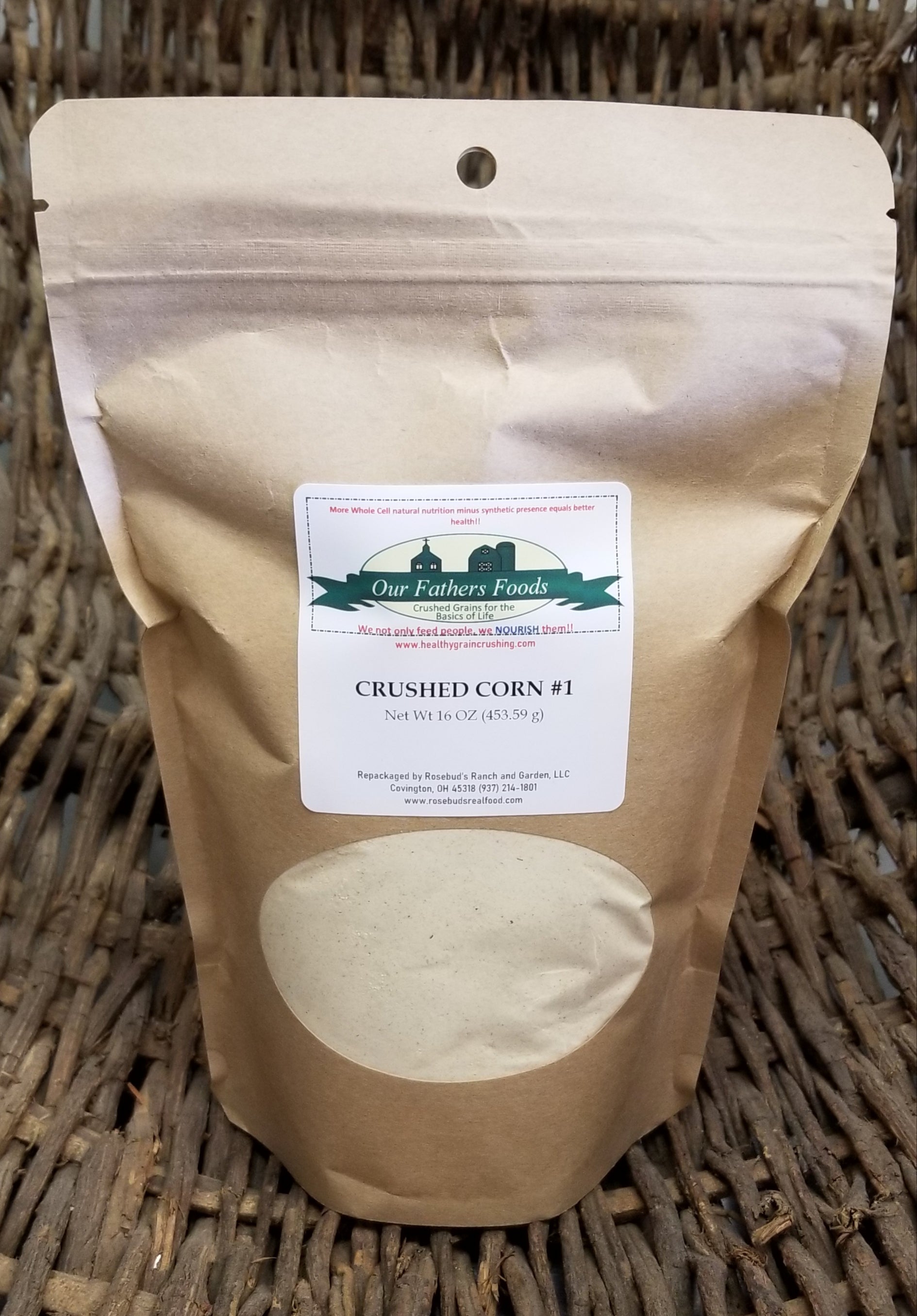 Whole Cell Crushed Corn #1, His Saving Grains – Rosebud's Real Food